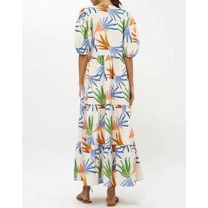 Oliphant | Dresses | New Oliphant Puff Sleeve Maxi Dress In Floral ...